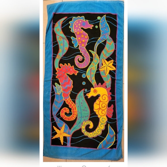 tropics | Bath | Vintage Beach Pool Towel Tropical Jewel Fish Aquarium ...